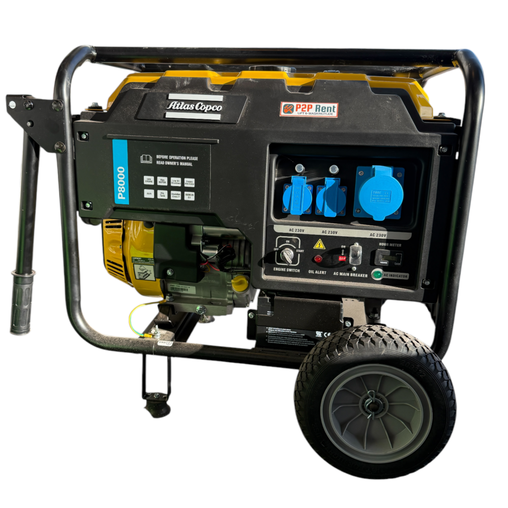 Lift og Maskin Utleie - STRØM AGGREGAT 220V 6,5 kVA